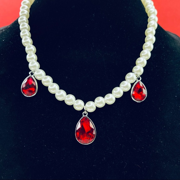 Hand Crafted | Jewelry | Handmade Goth Bloody Red Tear Drop Stones ...